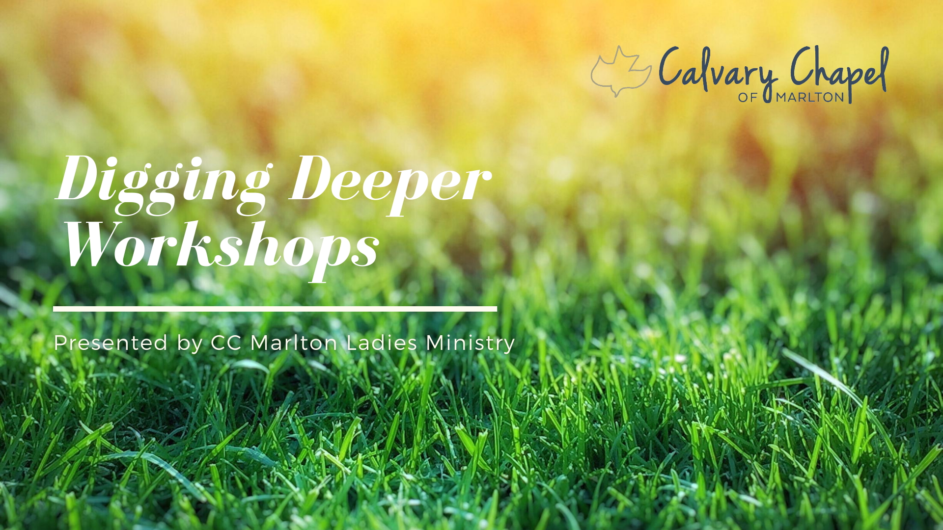 Digging Deeper Seminars | Calvary Chapel of Marlton